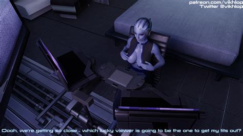 Rule 34 1girls 3d Asari Big Breasts Blender Comic Panel English Text Headphones Liara Tsoni