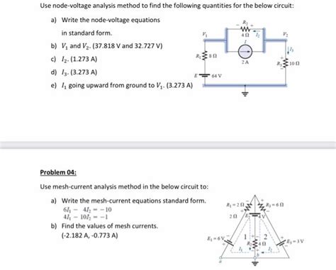 Solved Please Solve It A Write The Node Voltage Equation