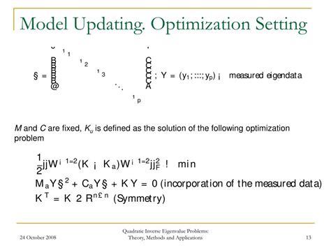 Ppt Quadratic Inverse Eigenvalue Problems Theory Methods And Applications Powerpoint