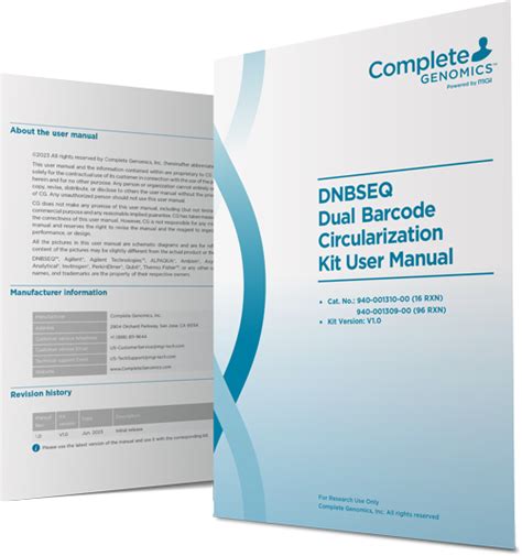 Dnbseq Dual Barcode Circularization Kit Complete Genomics