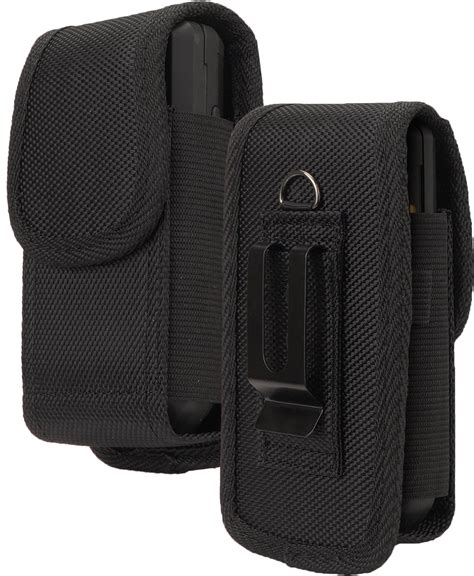 Nakedcellphone Pouch For Consumer Cellular Iris Flip Phone Rugged Canvas Vertical Holster