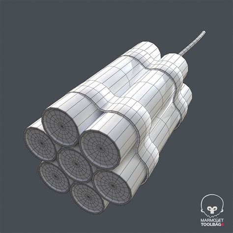 3D model Realistic Lowpoly Dynamite Pbr grenade VR / AR / low-poly | CGTrader