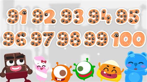candybots 123 numbers learn to count numbers from 91 to 100 in