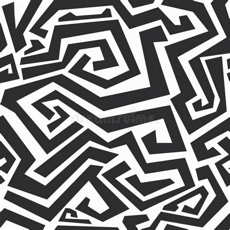 Abstract Curved Lines Seamless Pattern Stock Vector Illustration Of Decorative Curve 33052925