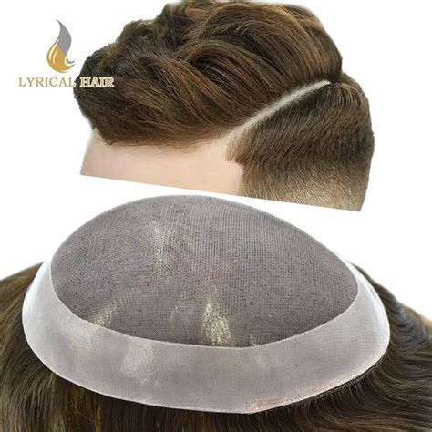 Lyricalhair Toupee For Men Fine Mono Mens Toupee Hairpieces Human Hair