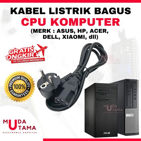 Jual Kabel Listrik Cpu Komputer Universal Semua Merk Cocok Cok Kabel Cpu Komputer Universal