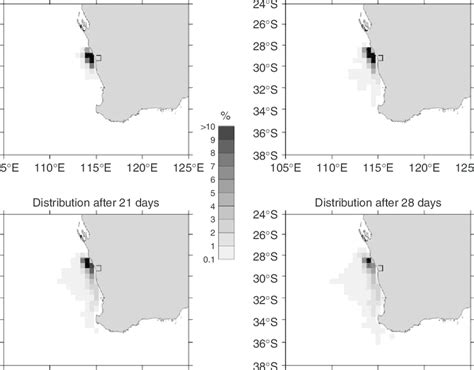 Spatial Dispersal Patterns For Particles Released In The Southern Download Scientific Diagram