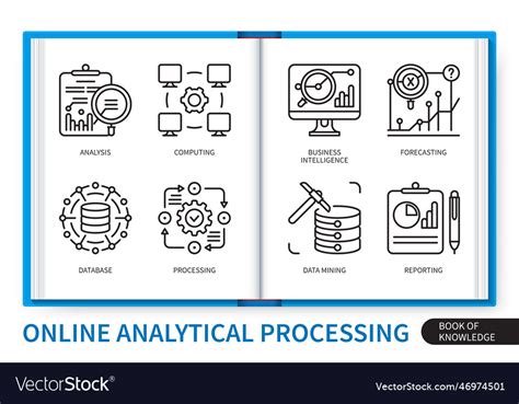 Online Analytical Processing Infographics Olap Vector Image