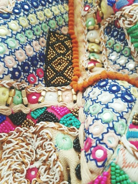 Premium Photo Full Frame Shot Of Patterned Textiles