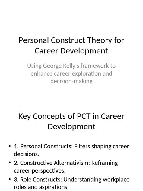 Personal Construct Theory In Careers Pdf