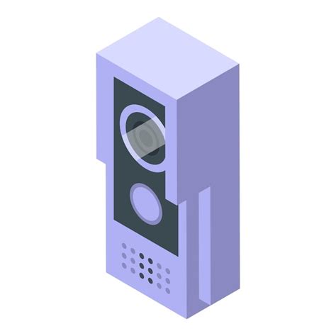 Premium Vector Intercom Bell Icon Isometric Vector Video Door Camera