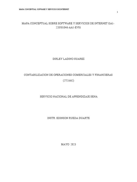 Mapa Mental Sofware Y Servicios De Internet Pdf