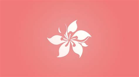 분홍색 배경 에 색 중심 을 가진 단순 한 스타일화 된 꽃 프리미엄 Ai 생성 이미지