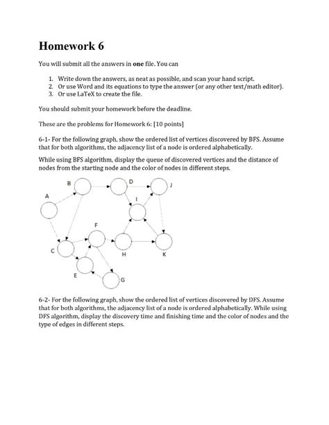 Solved Homework 6 You Will Submit All The Answers In One Chegg Com
