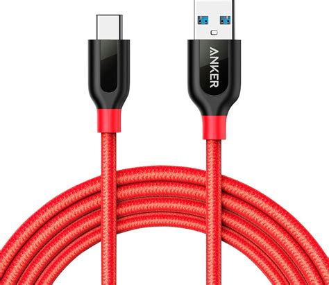 Best Buy Anker Usb Type C To Usb Type A Charge And Sync Cable Red A Z