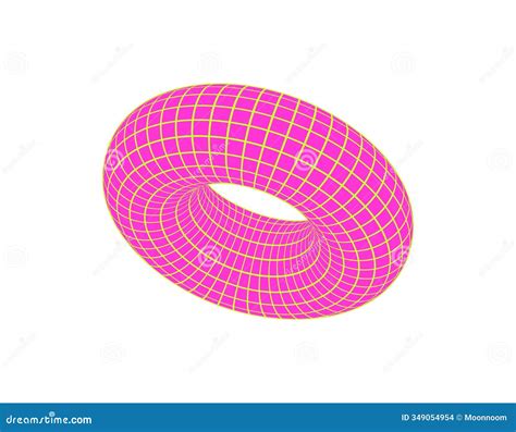 Cyberpunk 3d Mesh Torus Patch Stock Vector Illustration Of Patch