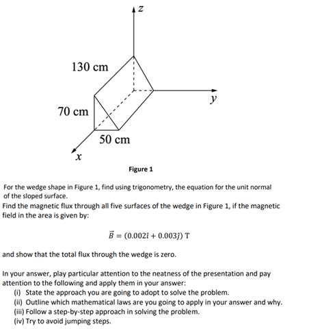 solved rigure 1 for the wedge shape in figure 1 find using