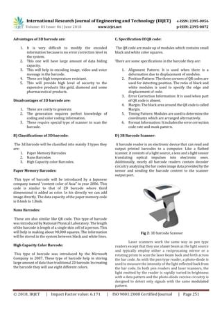 IRJET Study Of 3D Barcode With Steganography For Data Hiding PDF