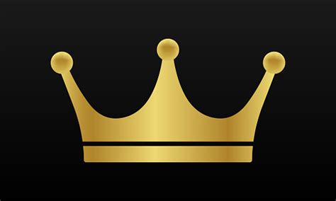 크라운 아이콘입니다 황금 왕 또는 여왕 기호입니다 왕실 럭셔리의 상징 벡터 일러스트 레이 션입니다 검은색에 대한 스톡 벡터 아트 및 기타 이미지 Istock