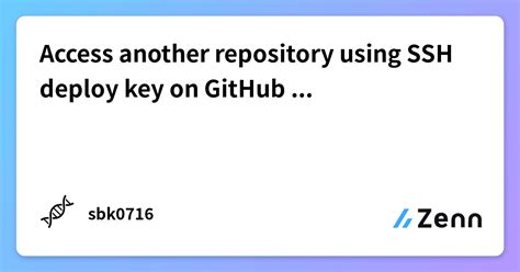 Access Another Repository Using Ssh Deploy Key On Github Actions