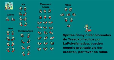 Treecko Shiny Sprites PMD By Lapokefanatica On DeviantArt