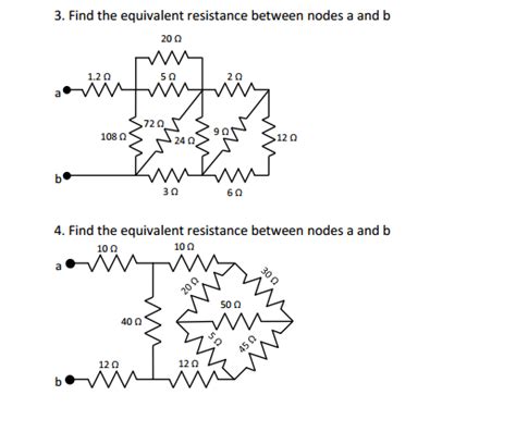 Solved Find The Equivalent Resistance Between Nodes A And B Chegg