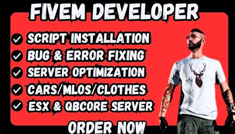 Create Or Modify Or Fix Bugs In Your Fivem Server Qbcore Esx By Tounsimhaf Fiverr