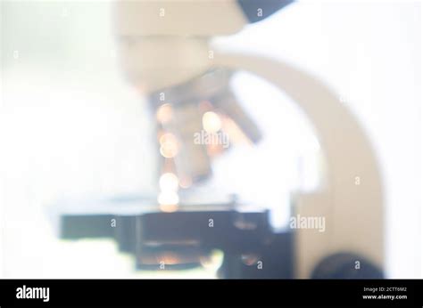 Microscope In Laboratory Stock Photo Alamy