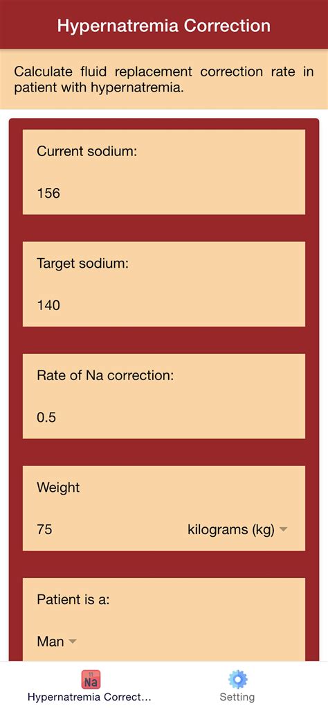 Hypernatremia Correction Rate Apk Für Android Herunterladen