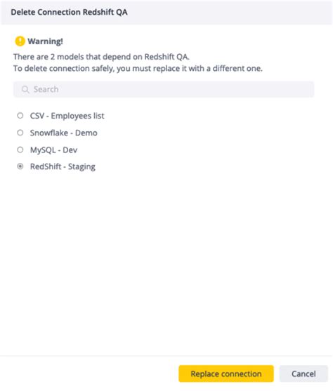 data source connection management