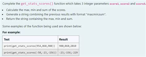 Solved Complete The Get Score Function That Prompts The Chegg