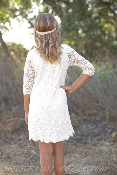 Boho Flower Girl Dress Lace Flower Girl Dress Bohemian Lace Etsy