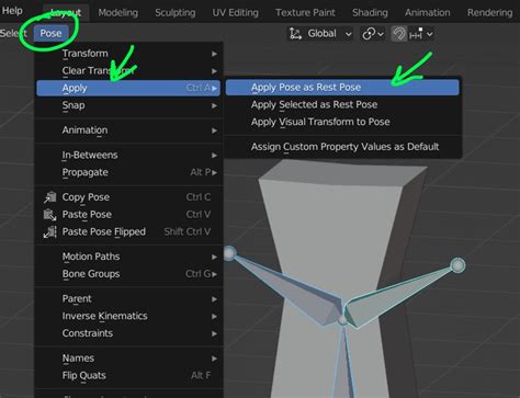 Animation Change Default Rest Position From Object Mode Blender Stack Exchange