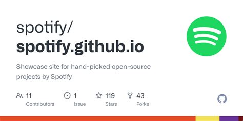 Github Spotify Showcase Site For Hand Picked Open