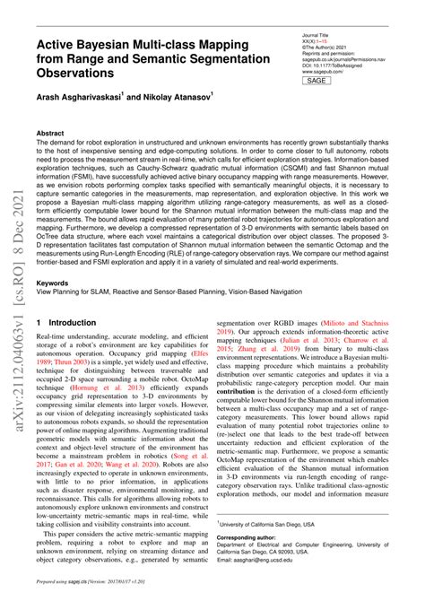 Pdf Active Bayesian Multi Class Mapping From Range And Semantic Segmentation Observations