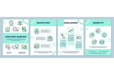 Digitized Banking Brochure Template Brochure Templates ~ Creative Market
