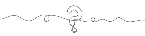 Premium Vector One Continuous Line Drawing Of Question Mark Question