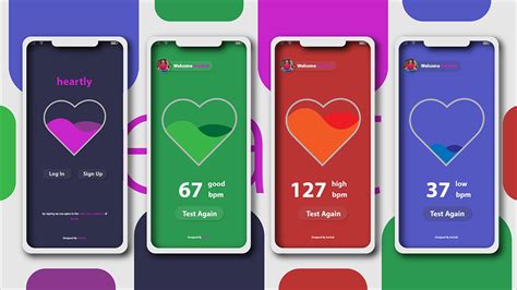 Heart Rate Monitoring App Minimalist Ui Design On Behance