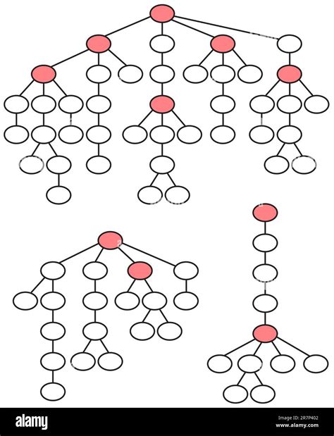 Set Of Abstract Tree Structures Stock Vector Image And Art Alamy