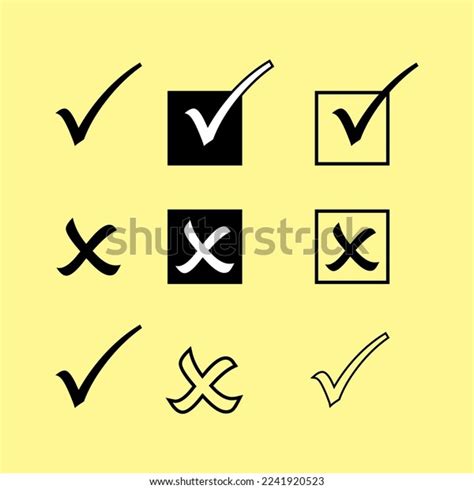 tick cross symbols vector best stock vector royalty free 2241920523