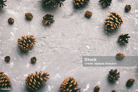 컬러 배경에 최소한의 창조적 인 원뿔 프레임 배열 패턴 플랫 레이 상단 보기 복사 공간이 있는 크리스마스 배경 0명에 대한 스톡