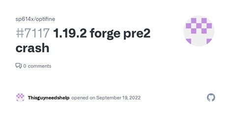 1192 Forge Pre2 Crash · Issue 7117 · Sp614xoptifine · Github