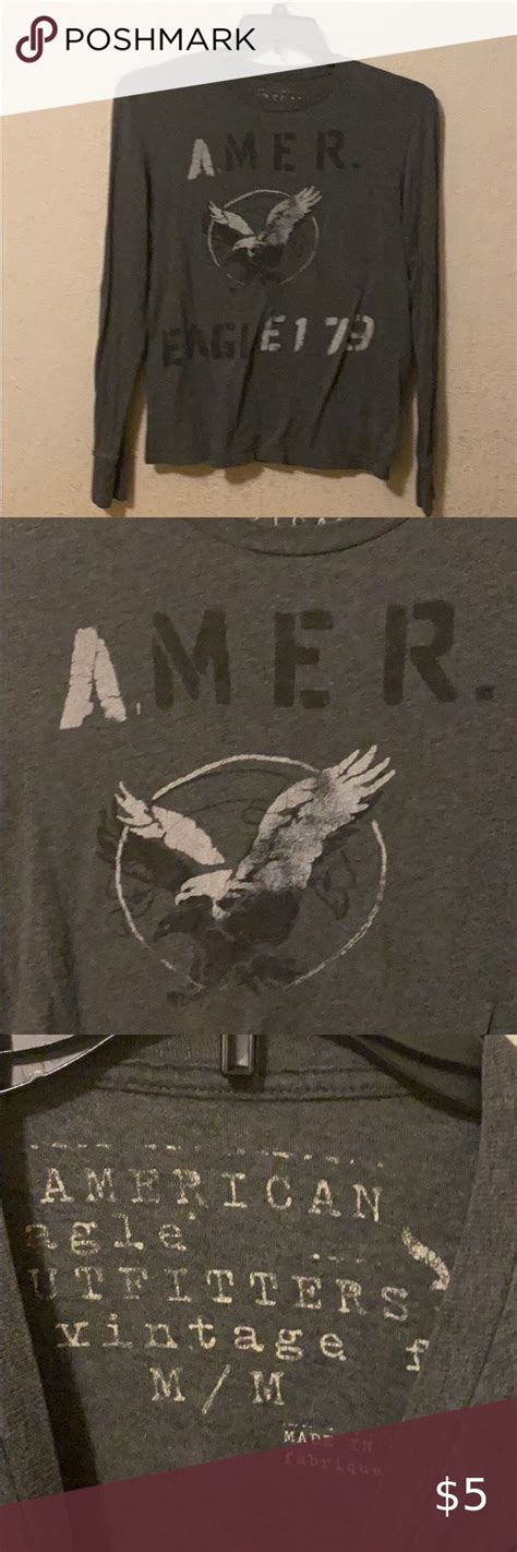 American Eagle Long Sleeve T Shirt Mens Medium American Eagle 🦅 Long