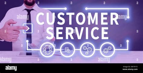 Sign Displaying Customer Service Business Approach Process Of Ensuring Customer Satisfaction