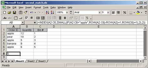 MS Excel Frequently Asked Questions For INDEX Function