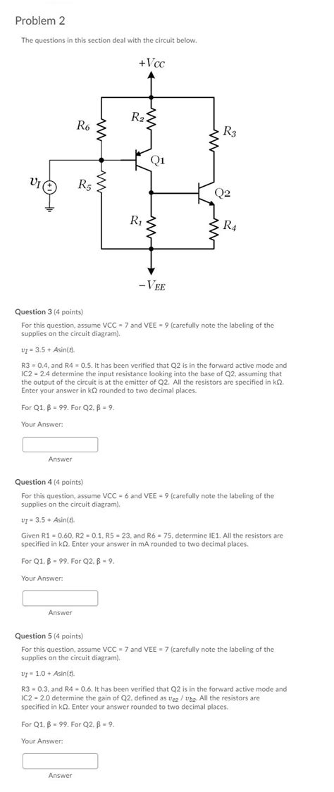 Solved Problem The Questions In This Section Deal With The Chegg Com