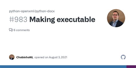 Making Executable · Issue 983 · Python Openxmlpython Docx · Github