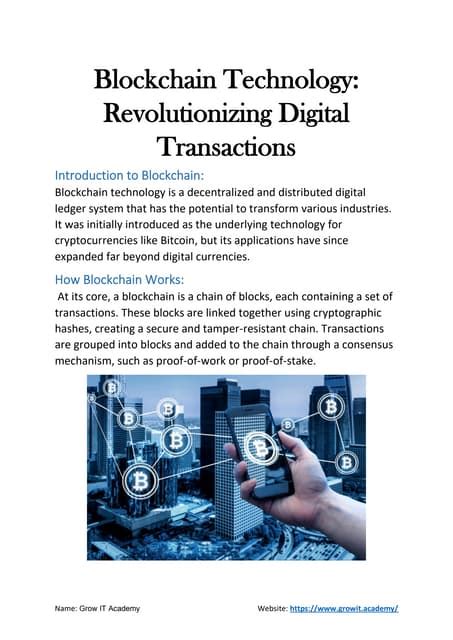 blockchain technology pdf