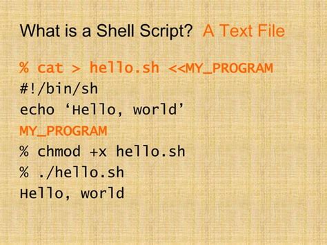 Unix Shell Scripting Basics Ppt