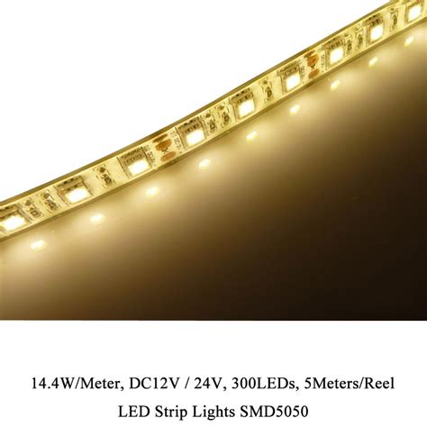 Led Strip Light Smd 5050 300leds 10mm Flexible Strips Led Tape Light